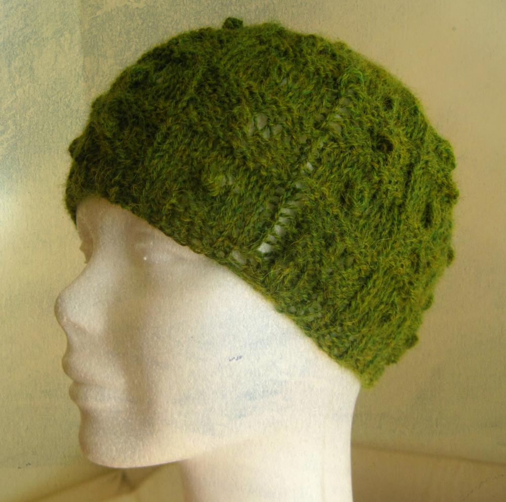 Knitting Pattern, Hat And Shawl, Green, Alpaca- Knitting Tutorial Pdf ...