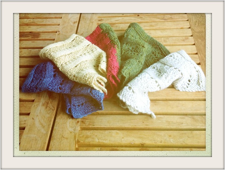 Knitting Scarf Pattern, 5 Colors, Merino Wool, Hand Dyed - Knitting ...