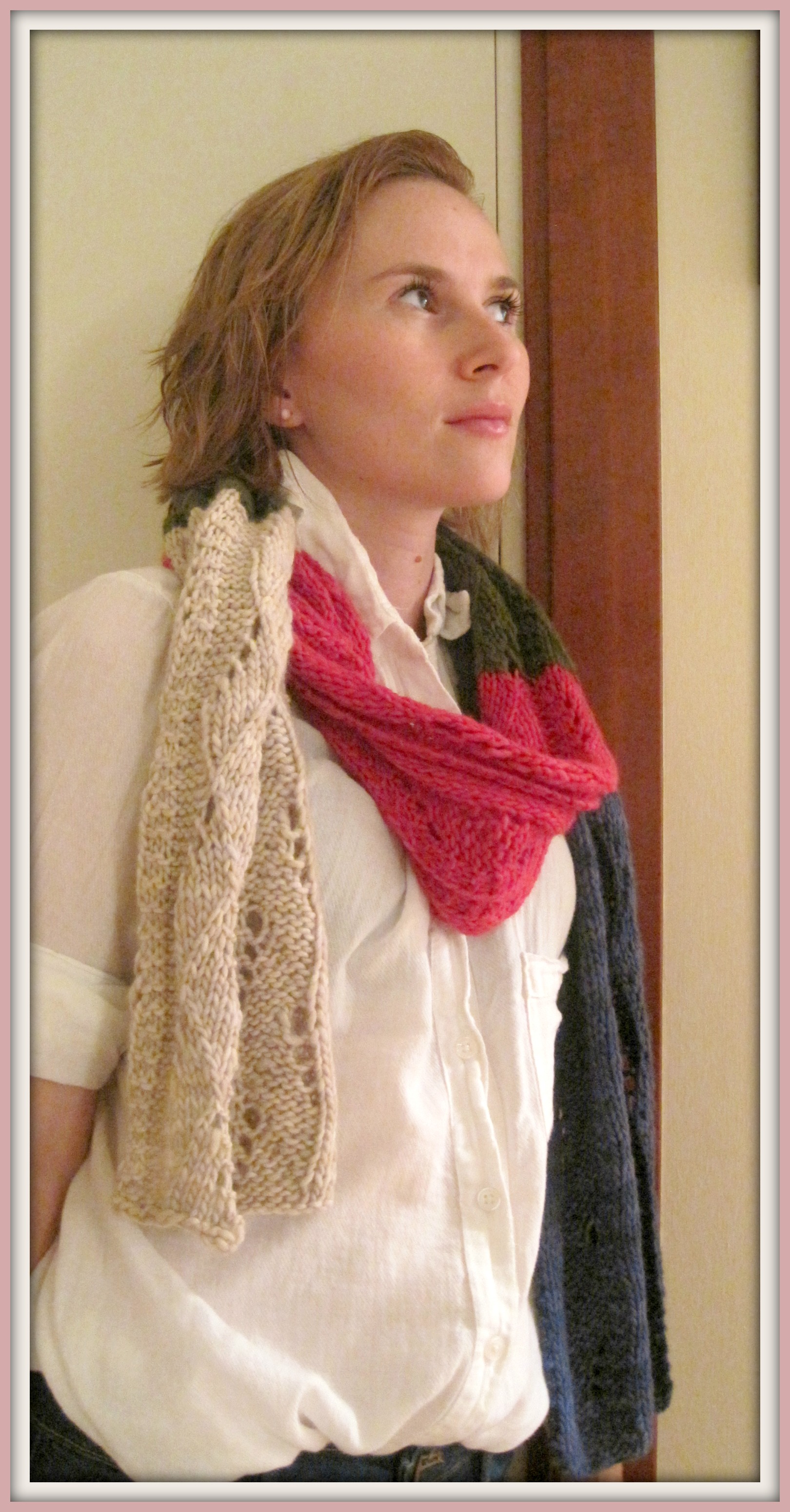 Knitting Scarf Pattern, 5 Colors, Merino Wool, Hand Dyed - Knitting ...
